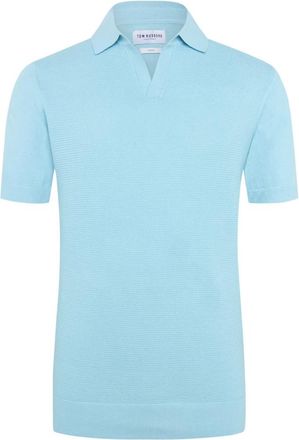 Tom Rusborg Leichtes Poloshirt aus Baumwolle mit Variokragen in