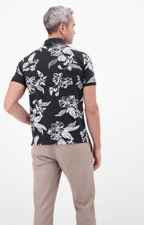 Lerros Poloshirt Kurzarm mit floralem Allover-Print