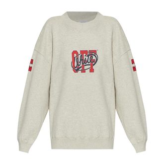 Off-white Logo Sweatshirt - - Sweatshirts & Hoodies - Damen - Beige - XS