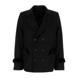 Random Identities Wollmischung Mantel - - Coats - Herren - Schwarzk - XL