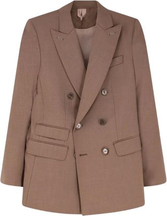 Max Mara Femme, Vestes, Brun, Taille: 40 FR Blazer doppiopetto