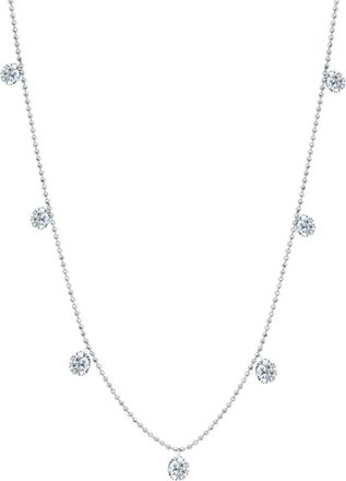 Graziela 18kt Floating Wei&szlig;goldring mit Diamanten - Silber