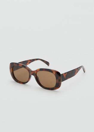 Mango Lunettes de soleil monture rectangulaire chocolat - Femme - Taille unique - MANGO