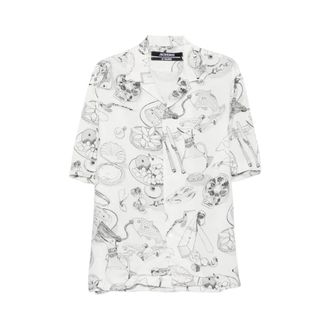Jacquemus Hemd mit illustriertem Print und kurzen &Auml;rmeln - - Shirts - Herren - Mehrfarbig - S
