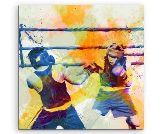 Paul Sinus Art Boxen VI 60x60cm Wandbild SPORTBILD Aquarell Art tolle Farben von Paul Sinus