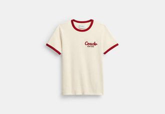 Coach New Year Ringer-T-Shirt aus Biobaumwolle