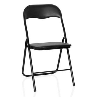 hjh OFFICE Chaise Pliante rembourrée TUDELA Basic Chaise Visiteur Pliante, supporte jusquà 120kg, Noir