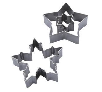 Dr. Oetker Linzer Lot de 2 emporte-pi&egrave;ces flocon de neige et &eacute;toile - Parfait pour les biscuits de No&euml;l, en acier inoxydable de qualit&eacute; sup&eacute;rieure, passe au lave