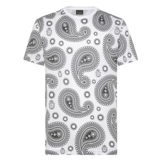 Billionaire Boys Club Homme, Tops, Blanc, Taille: S T-Shirt Col Rond Paisley
