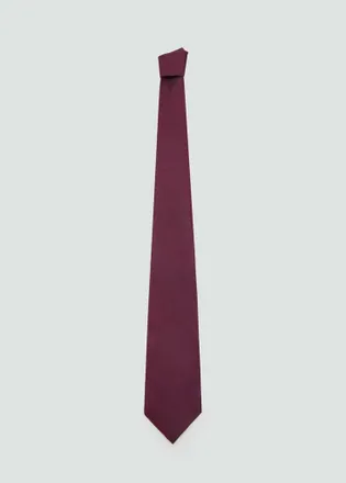 Mango Cravate soie unie bordeaux - Homme - Taille unique - MANGO MAN