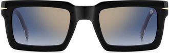 Eyewear by David Beckham Sonnenbrille mit eckigem Gestell - Schwarz