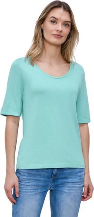Street One T-Shirt mit Turn-Up Misty Mint 42