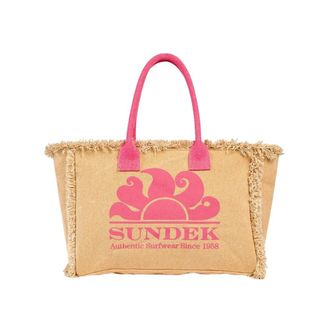 Sundek Femme, Sacs, Brun, Taille: ONE Size Sac rectangulaire avec poignées fuchsia