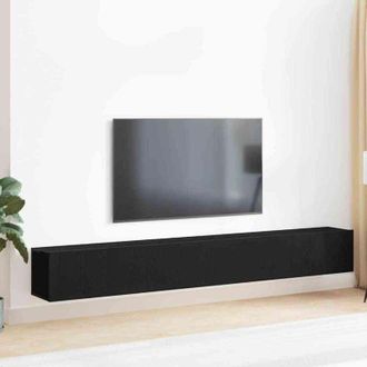 vidaXL 3-teilige TV-Cabinet-Set Schwarz aus Holzwerkstoff - Vidaxl