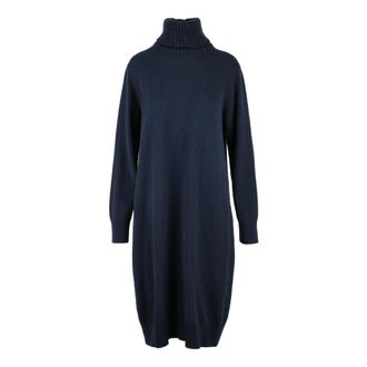 Fabiana Filippi Abito lungo in lana - Femme - Robes - Bleu - Taille: 36 FR