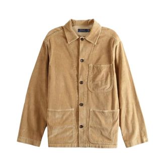 Polo Ralph Lauren Surchemise Barton en velours c&ocirc;tel&eacute; - Homme - Vestes - Beige - Taille: XL