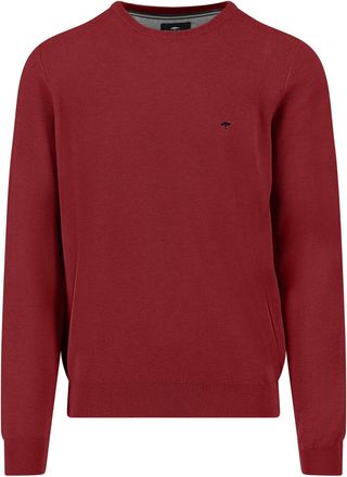 Fynch-Hatton Pullover aus Baumwolle mit feiner Struktur Garnet red/XXL