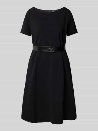 Emporio Armani Knielanges Kleid mit Rundhalsausschnitt