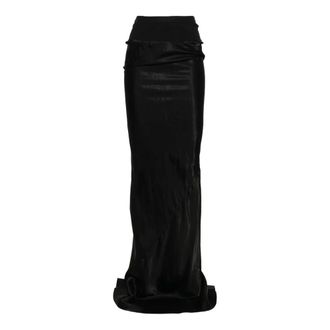 Rick Owens Femme, Jupes, Noir, Taille: 40 FR Slim Long Coda Skirt