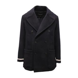 Armani Cappotto Doppiopetto Emporio Coat E - - Jackets - Herren - Schwarzk - M