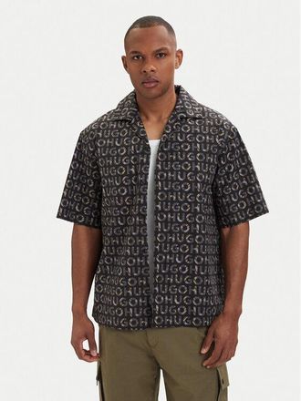 HUGO BOSS Hemd Espino 50560606 Schwarz Oversize