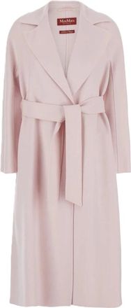 Max Mara Femme, Manteaux, Rose, Taille: 32 FR Manteau ceintur&eacute;