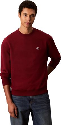 Calvin Klein Herren Ls Eu 350terry Monogram Cn Swtsh Lv04rc296g Sweatshirts, Red(Renaissance Red), S