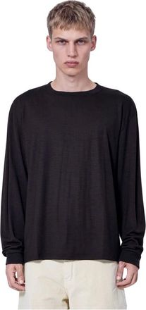 STUDIO NICHOLSON T-shirt Manches Longues Pinhas - Homme - Tops - Brun - Taille: S