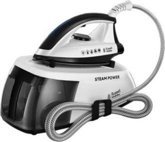 Russell Hobbs 24420-56 Dampfb&uuml;gelstation 1,3 l Edelstahl-B&uuml;gelsohle Wei&szlig;
