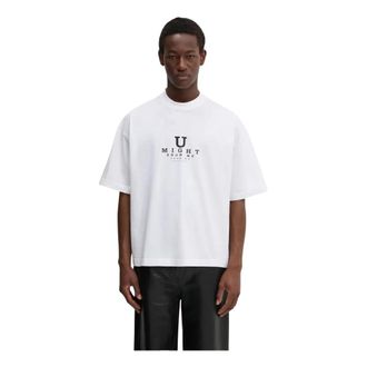 VETEMENTS U Might Know Me Cropped Boxy T-Shirt - - Tops - Herren - Wei&szlig; - L