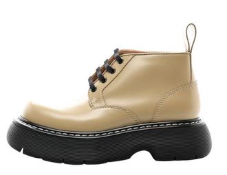 Bottega Veneta Leather Lace Up Combat Boots Size 40