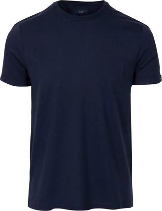 Fay Homme, Tops, Noir, Taille: XL T-shirt &agrave; col rond