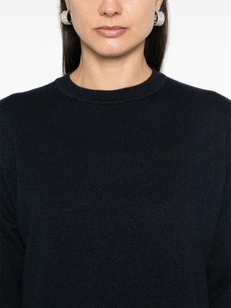 Fabiana Filippi Womens Crew-Neck Glittered Jumper Aw24 W