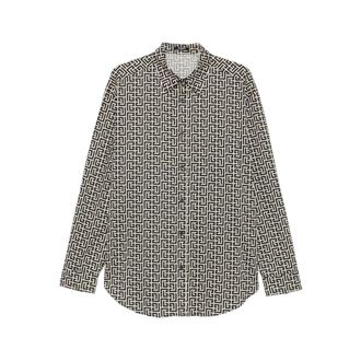 Balmain Hemd mit Monogramm-Print - - Shirts - Herren - Mehrfarbig - 3XL