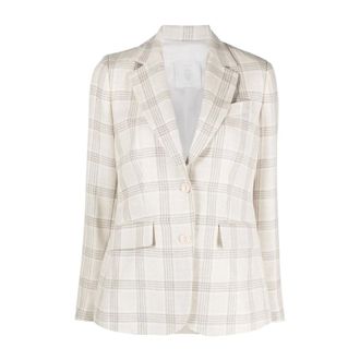 Eleventy Femme, Vestes, Blanc, Taille: 40 FR Veste Longue Croisée