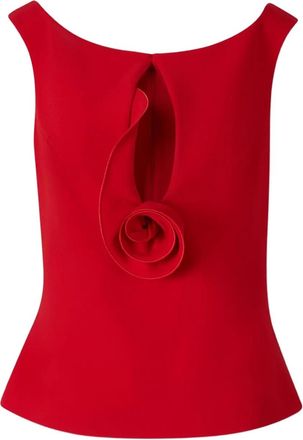 Magda Butrym haut à détail de rose - Rouge