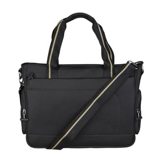 La Martina Schwarze Business-Schultertasche mit durchgehendem Rei&szlig;verschluss - - Bags - Damen - Schwarzk - ONE SIZE