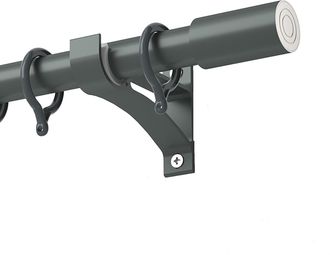 Generic Einzelne Gardinenstange F&uuml;r Fenster Mit Modernen Endkappen, Raumteiler-Gardinenstangen - 70-600cm, R&ouml;mische Stange - Leicht Zu Zerlegen Und Zu Install