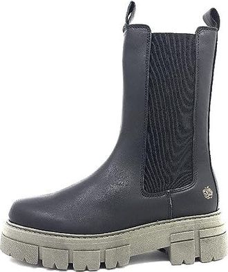 Apple of Eden Velvet Smooth Chaussures pour femme Noir Loisirs, Semelle extérieure kaki, noire, 39 EU