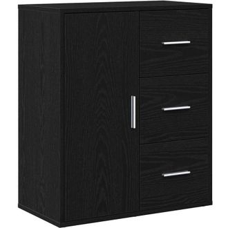 vidaXL Vidaxl - Buffet avec tiroir Ch&ecirc;ne noir 60 x 31 x 70 cm Bois ding&eacute;nierie