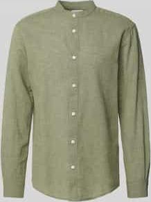 Only & Sons Slim Fit Leinenhemd aus Leinen-Mix mit Kaschmir-Anteil Modell CAIDEN