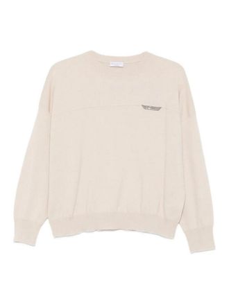 Brunello Cucinelli Pull Col Rond - Beige