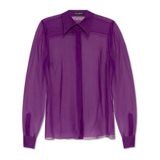 Dolce & Gabbana Seidenhemd - - Blouses & Shirts - Damen - Lila - XS