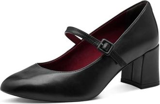 Tamaris Femme Damen Pump with Strap 1-22460-45 Escarpins, Cuir Noir, 40 EU