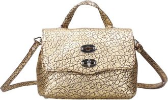 Zanellato Femme, Sacs, Jaune, Taille: ONE Size Small Studded Leather Shoulder Bag