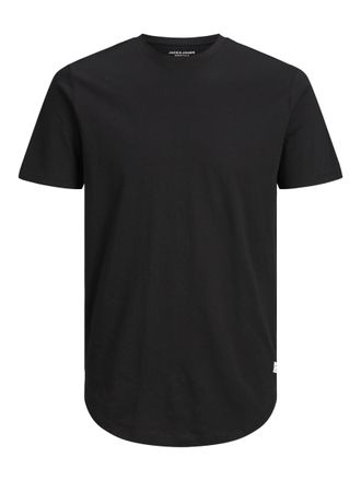 Jack & Jones Herren Rundhals T-Shirt JJENOA - Regular Fit Plussize XXL-8XL, Gr&ouml;&szlig;e:XXL, Farbe:Black 12184933