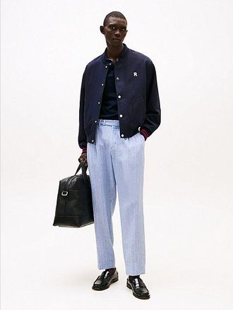 Tommy Hilfiger Pantalon ample Greenwich Smart Casual à chevrons