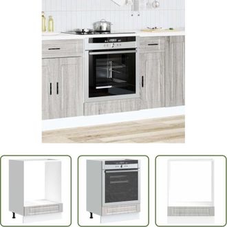 vidaXL vidaXL Micro-ondes - Armoire &agrave; four Porto sonoma gris bois ding&eacute;nierie