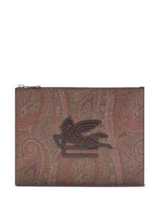 Etro pochette à motif cachemire - Marron
