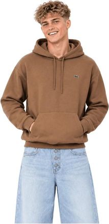 Lacoste SweaT-shirt &agrave; capuche en molleton - Homme - Sweatshirts et sweats &agrave; capuche - Brun - Taille: S